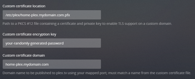Plex Media Server over HTTPS with Letsencrypt Certificates - sigmoid